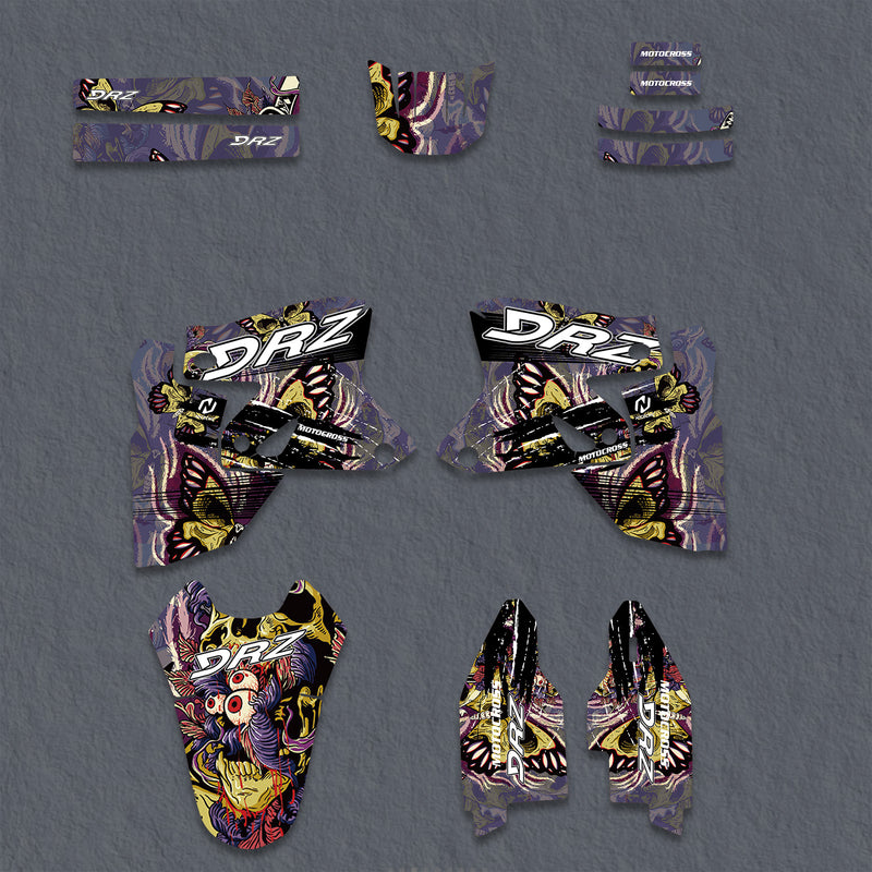 Motorcycle Full Graphics Decals Stickers Set For Suzuki DRZ400SM 2000-