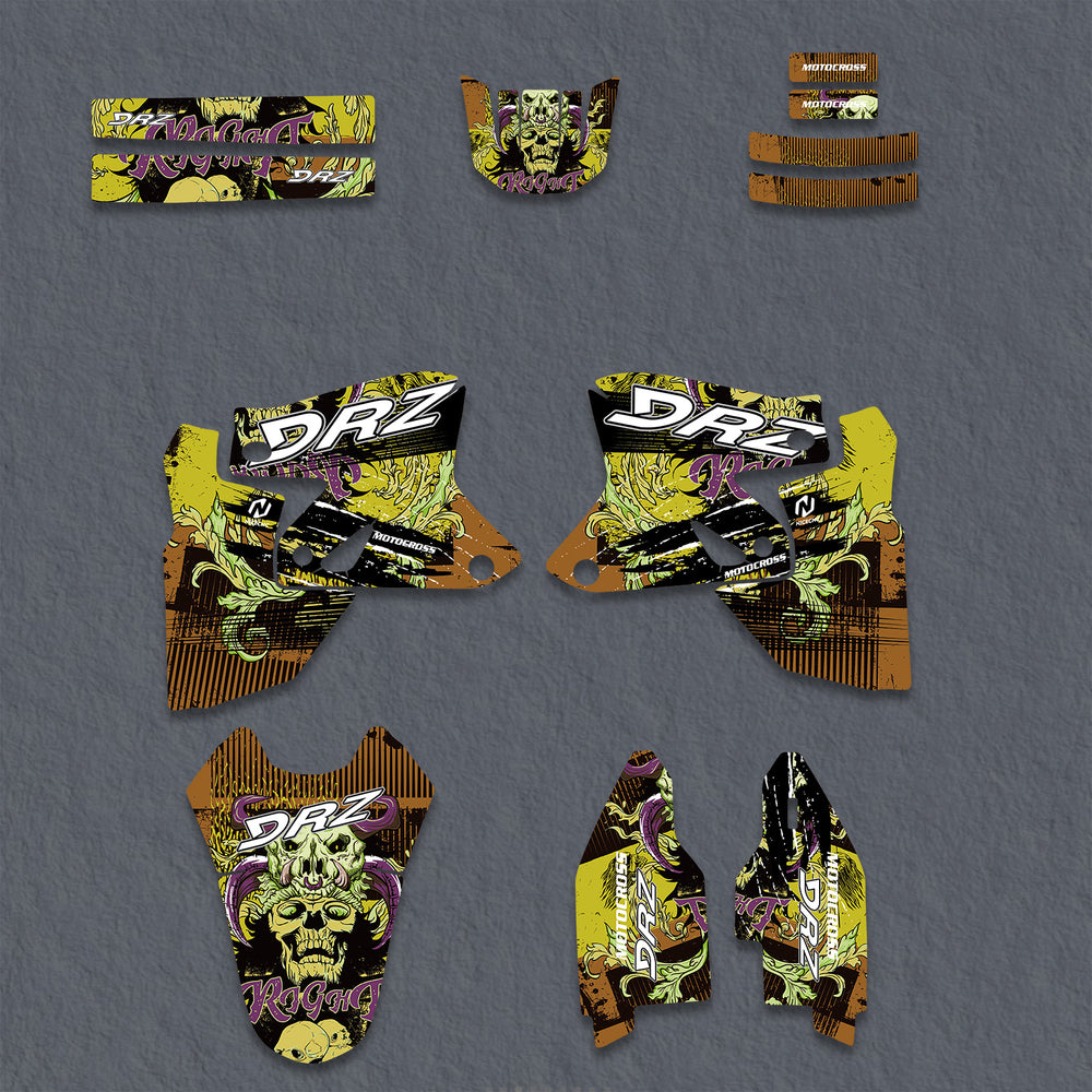 Motorcycle Full Graphics Decals Stickers Set For Suzuki DRZ400SM 2000-
