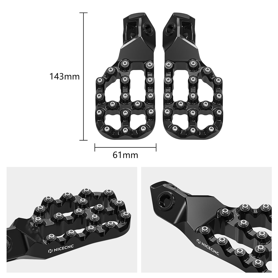 Offset Extender Foot Pegs For KTM 125-500 2023-2024