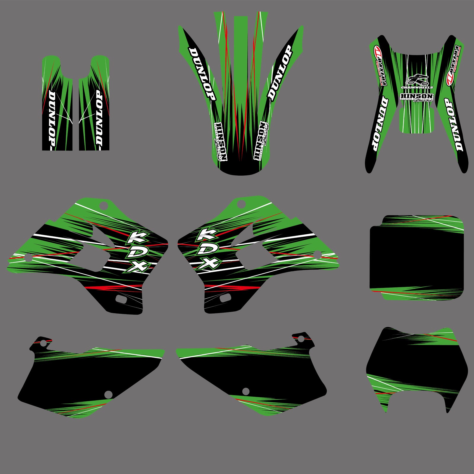 Graphics Background Decal Stickers For KAWASAKI KDX200/KDX220 1995-200