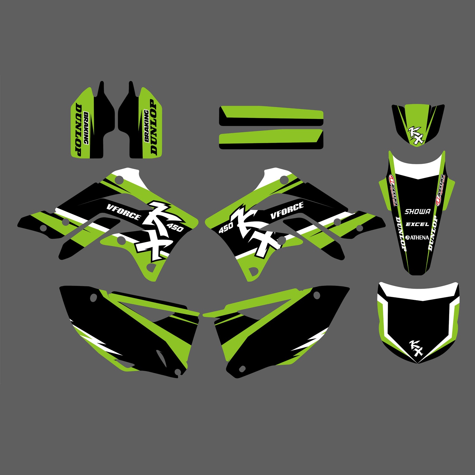 Personality Team Stickers for Kawasaki KX450F KXF450 12-13