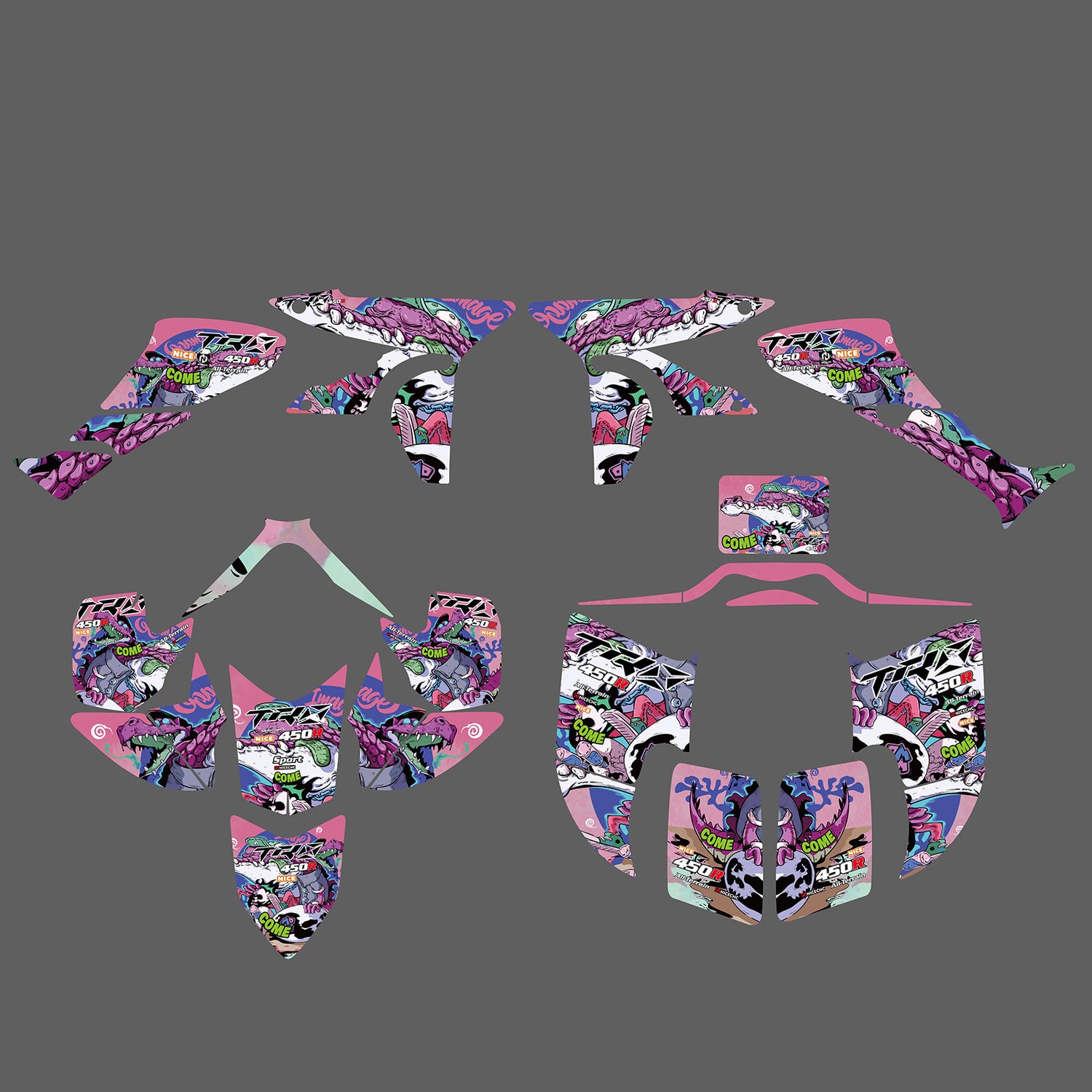 ATV Sticker Decals Full Graphics For Honda TRX450R 2004-2016