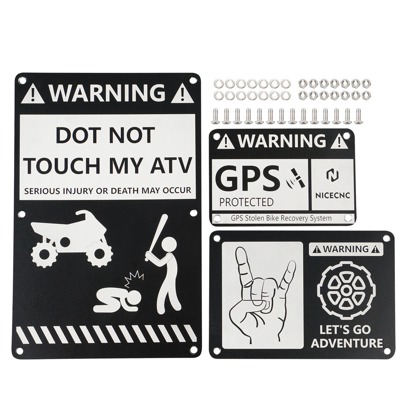 Yamaha Blaster 200 ATV Fender Warning Tags Stickers Badges Plates