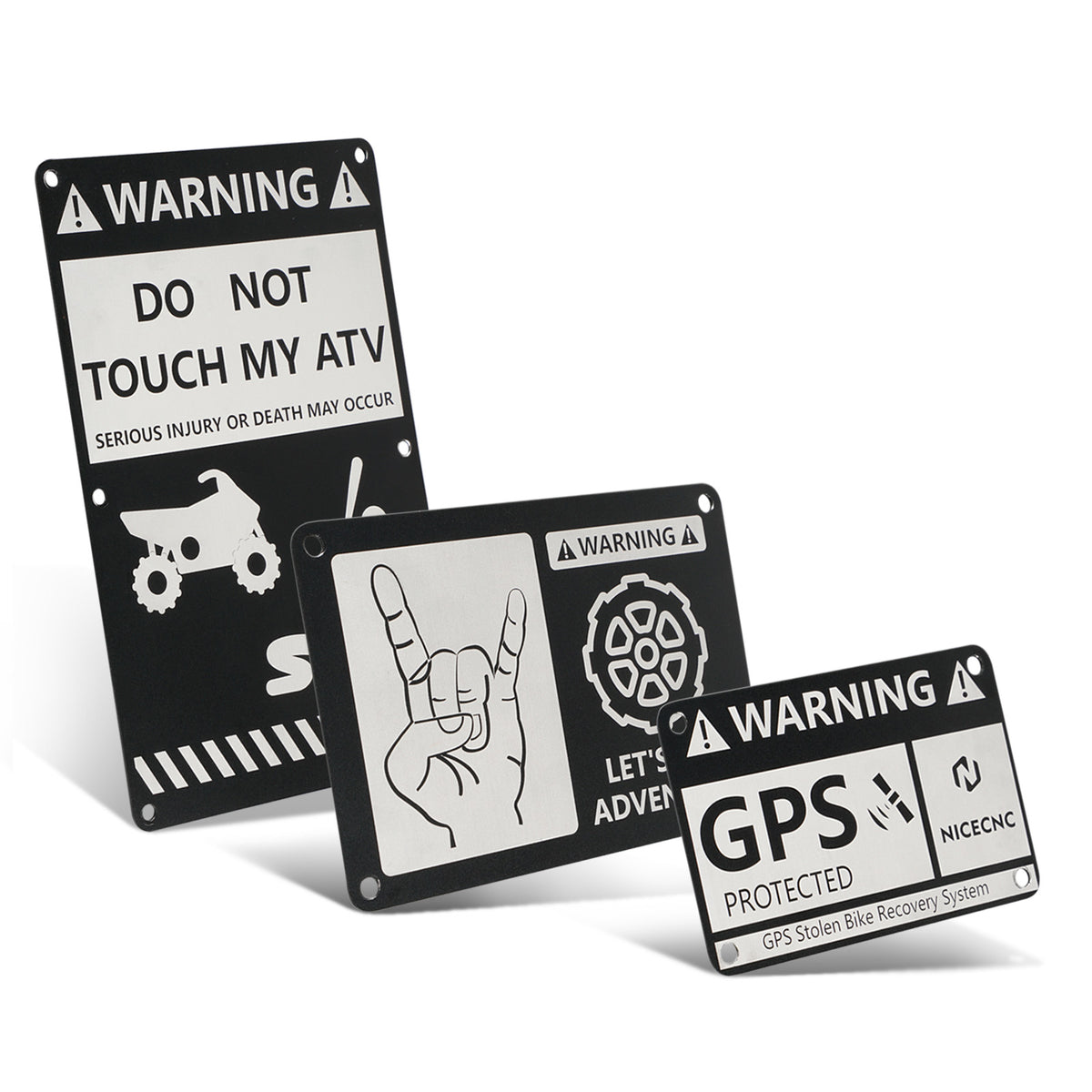 Yamaha Blaster 200 ATV Fender Warning Tags Stickers Badges Plates