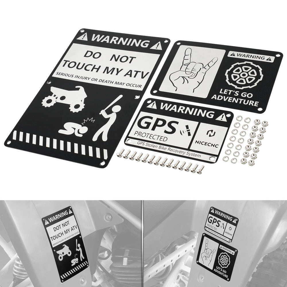 Yamaha Blaster 200 ATV Fender Warning Tags Stickers Badges Plates