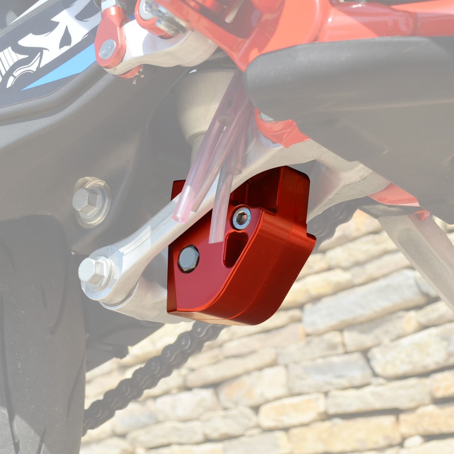 Beta Linkage Guard | Red Rear Shock Mount