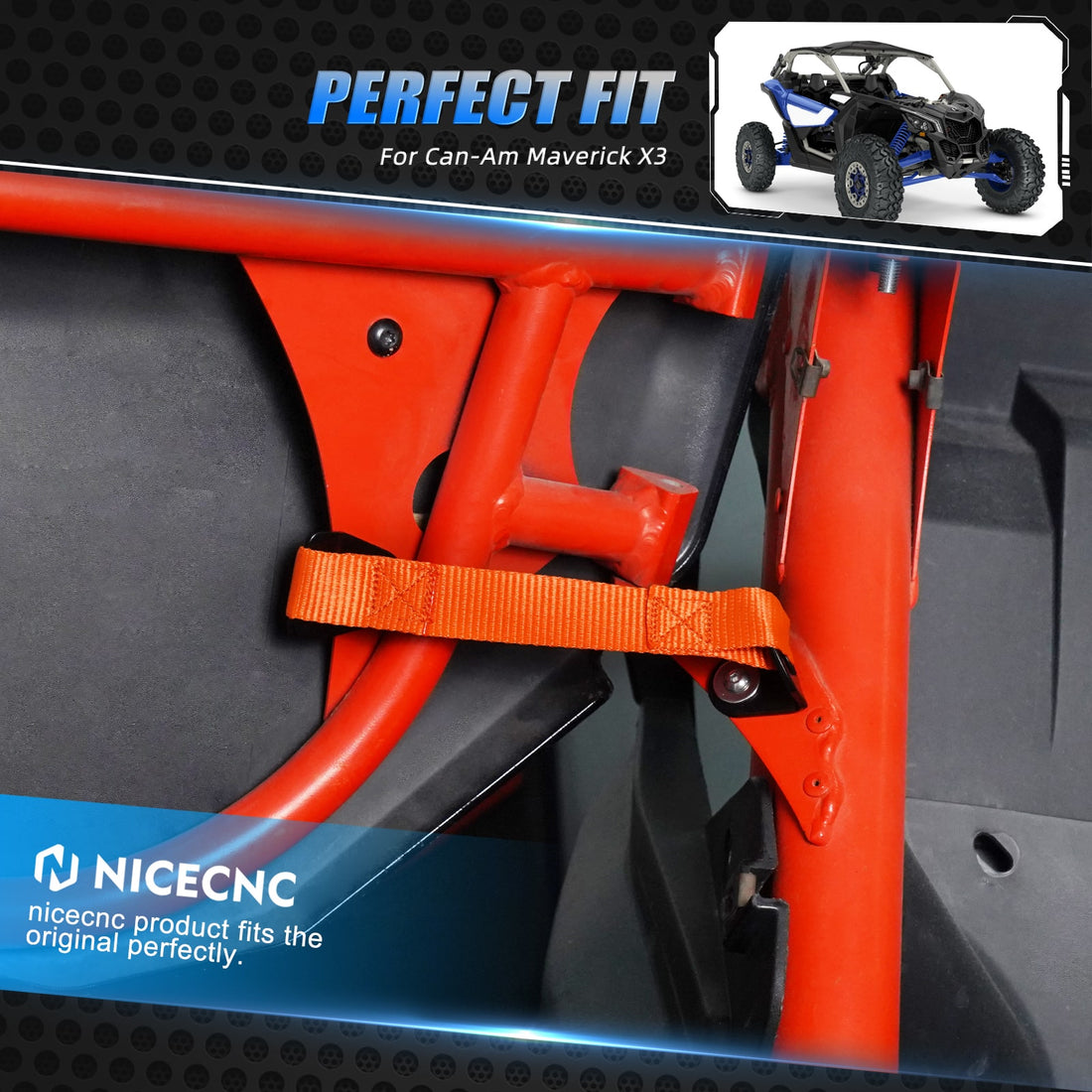 Can-Am X3 UTV Door Limiter Check Limiting Straps Belts Kit