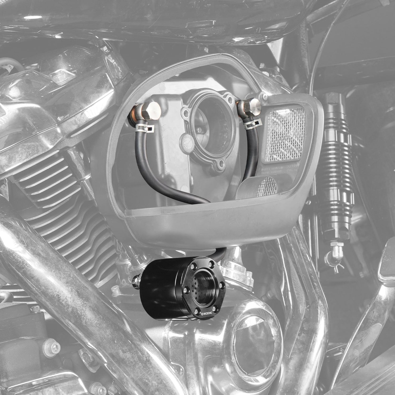 Harley Road King Street Glide M8 Engine External Breather Kit