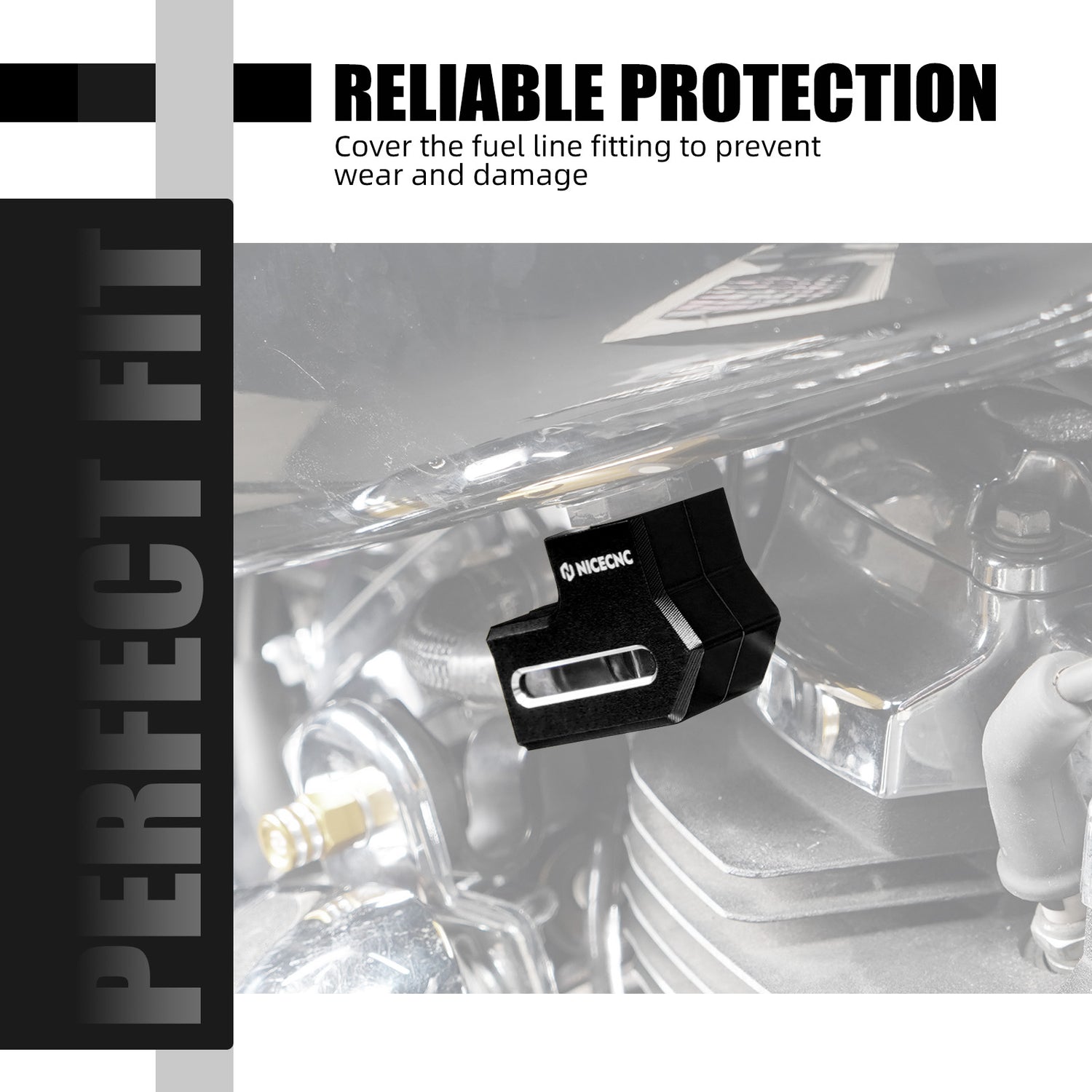 Harley Road King Electra Street Glide Fuel Line Fitting Cover