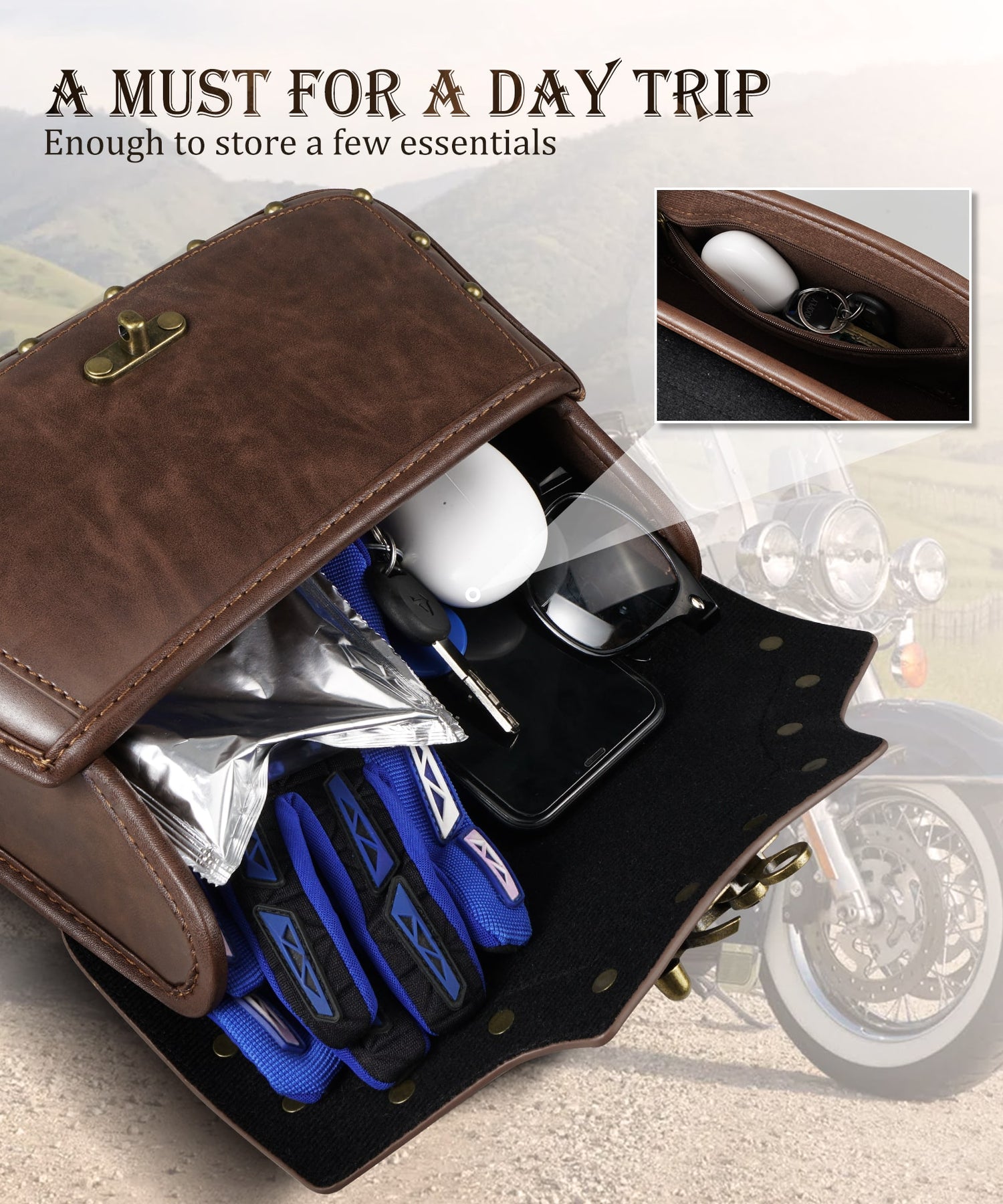 Motorcycle Windshield Bag For Harley Davidson Road King