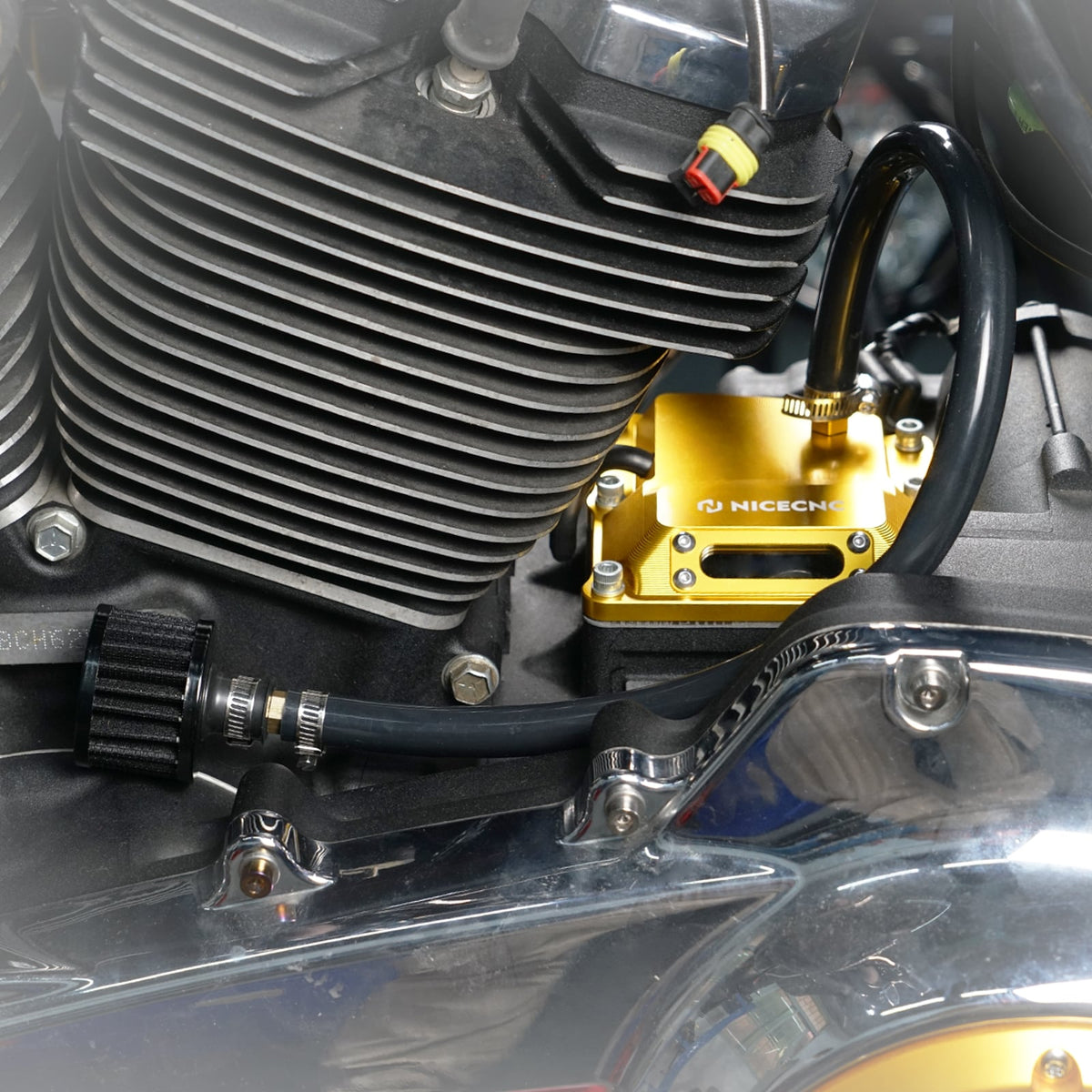 Transparent Vented Transmission Top Cover For Harley M8 Engine