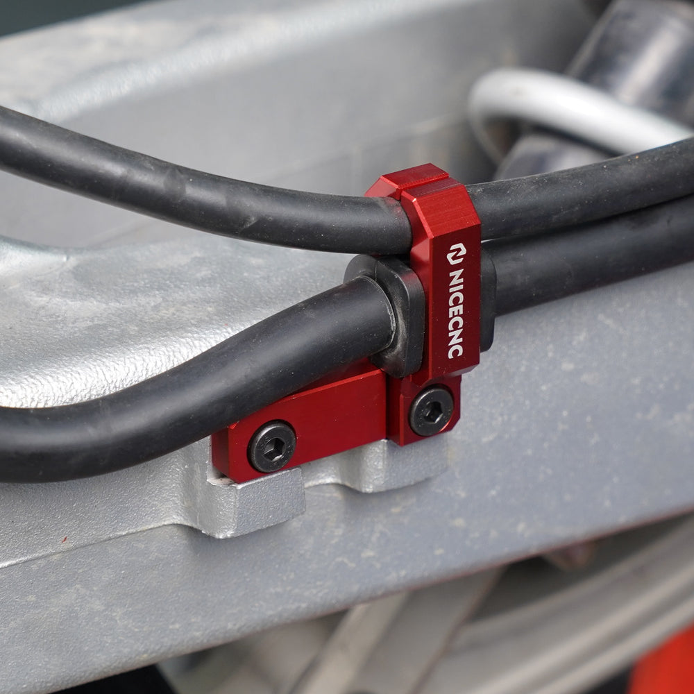 Honda TRX 450 R ER ATV Dual Rear Brake Line Hose Clamps Holder