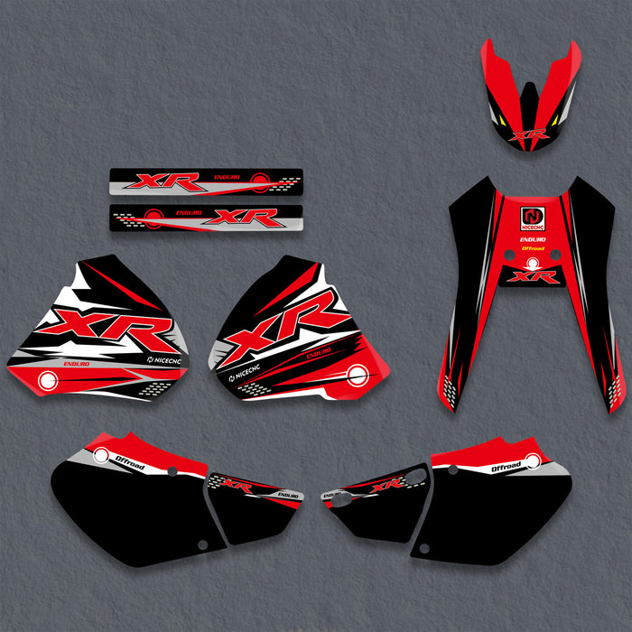 Motorcycle Graphics Decals Kit For HONDA XR250/XR400 1996-2004