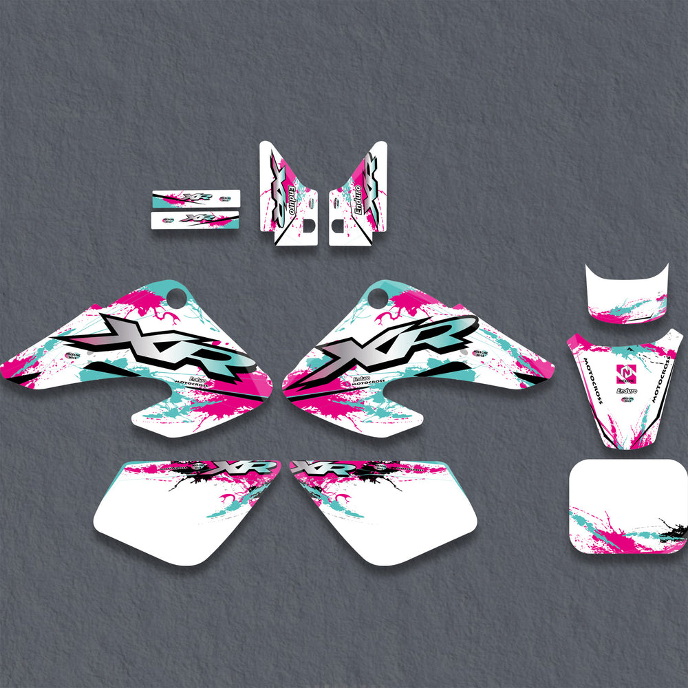 Off-Road Bike Full Graphics Decals Stickers For HONDA XR50 2000-2003