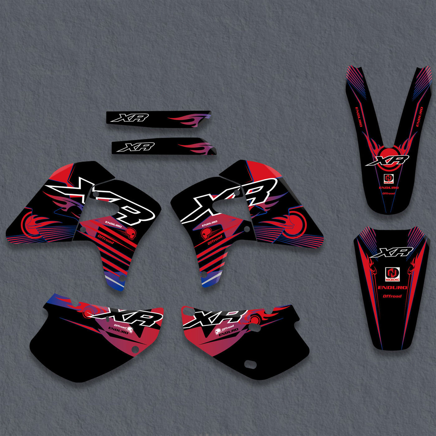 Off-Road Bike Graphics Decals Stickers For HONDA XR650R 2000-2009