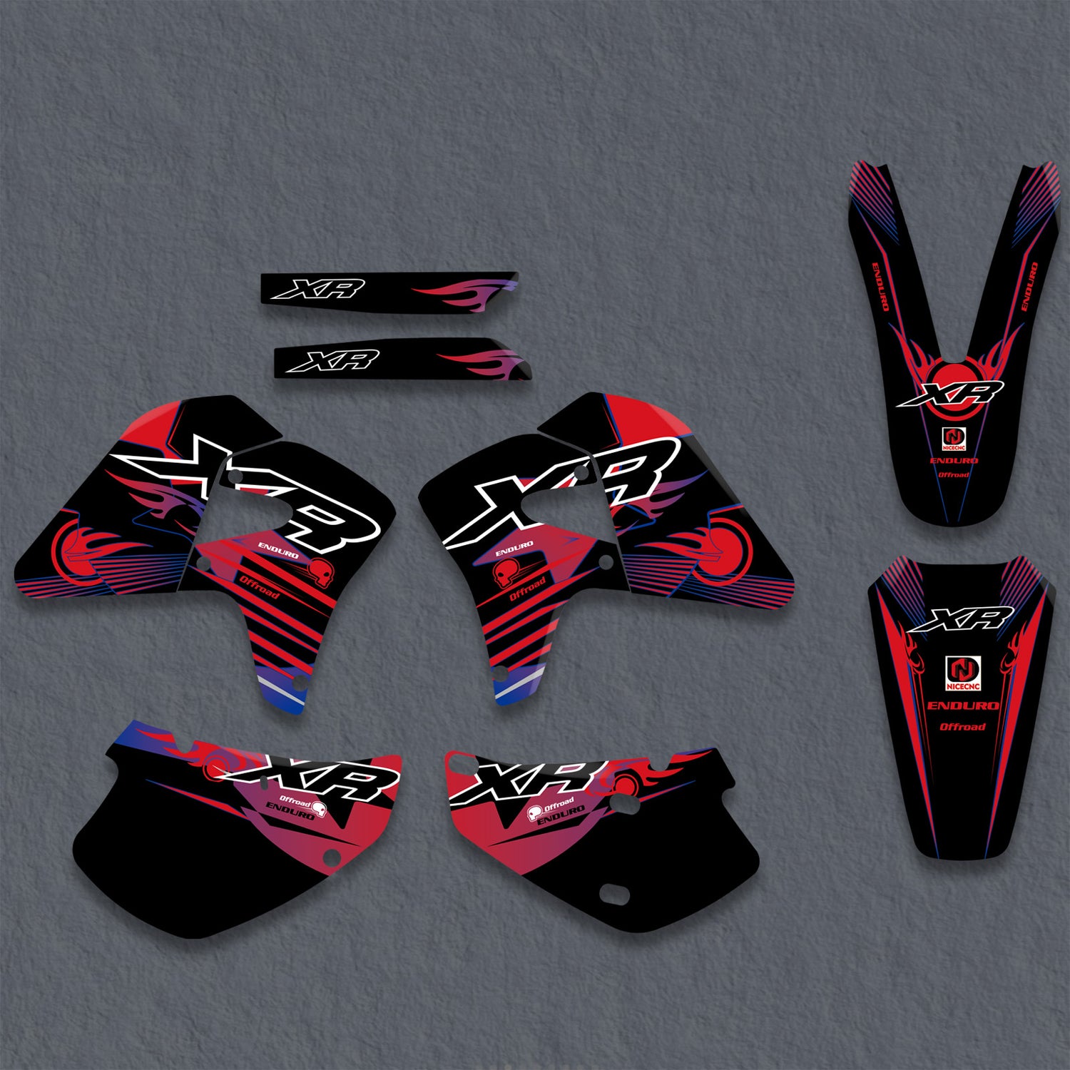 Off-Road Bike Graphics Decals Stickers For HONDA XR650R 2000-2009