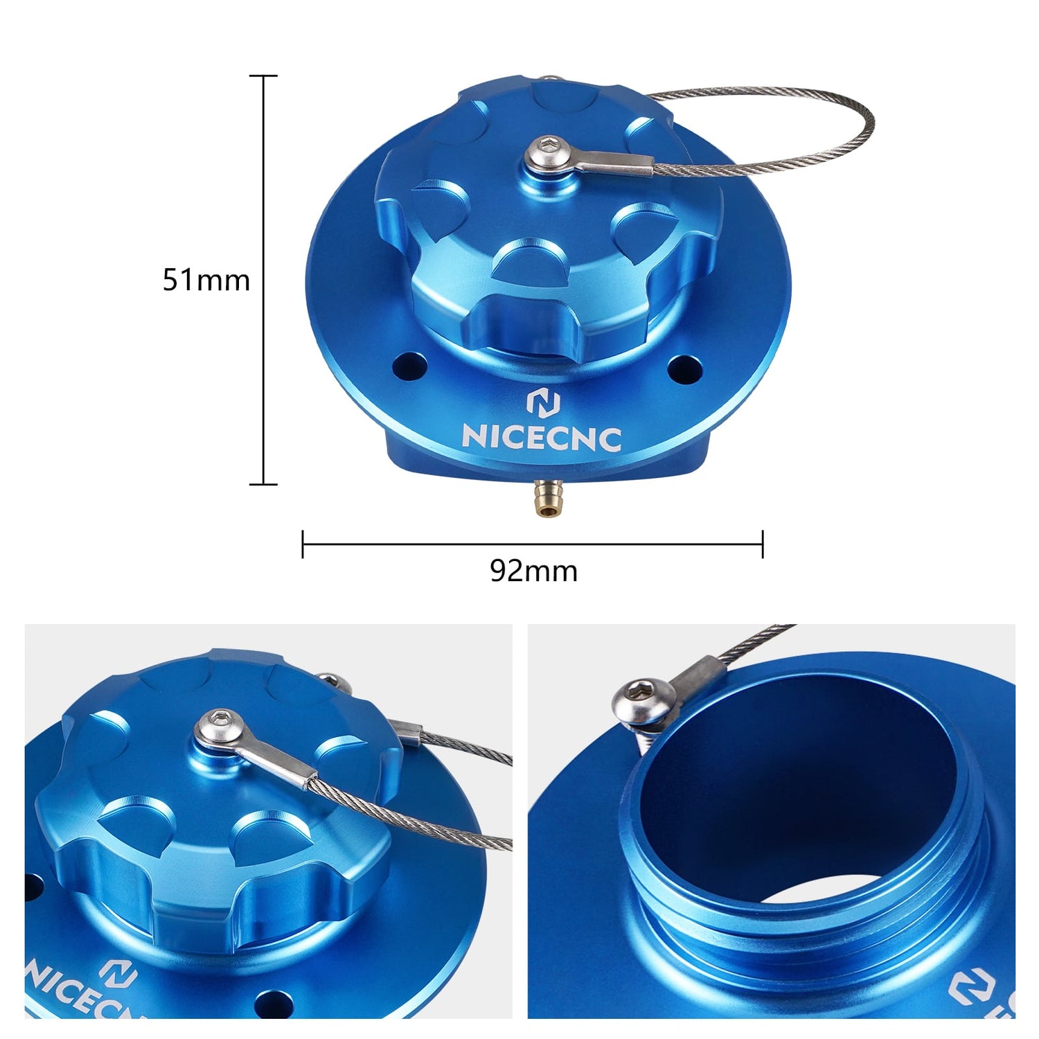 Husqvarna 701 Enduro Supermoto Gas Fuel Tank Filler Neck Cap Kit