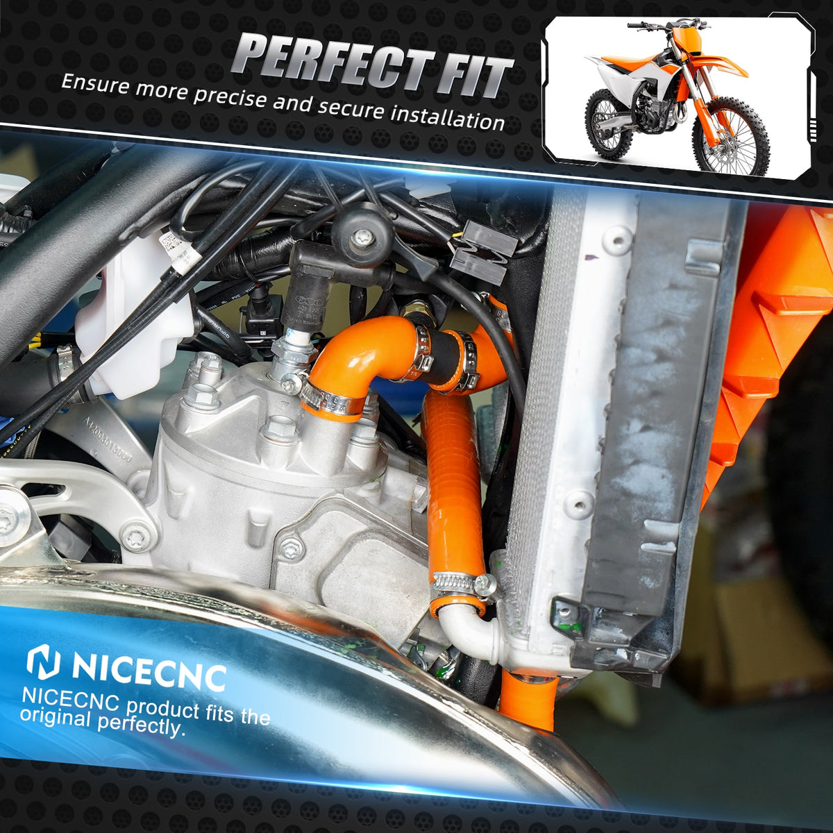 Silicone Radiator Hose Kit For KTM Husqvarna 250-300 2023-2024