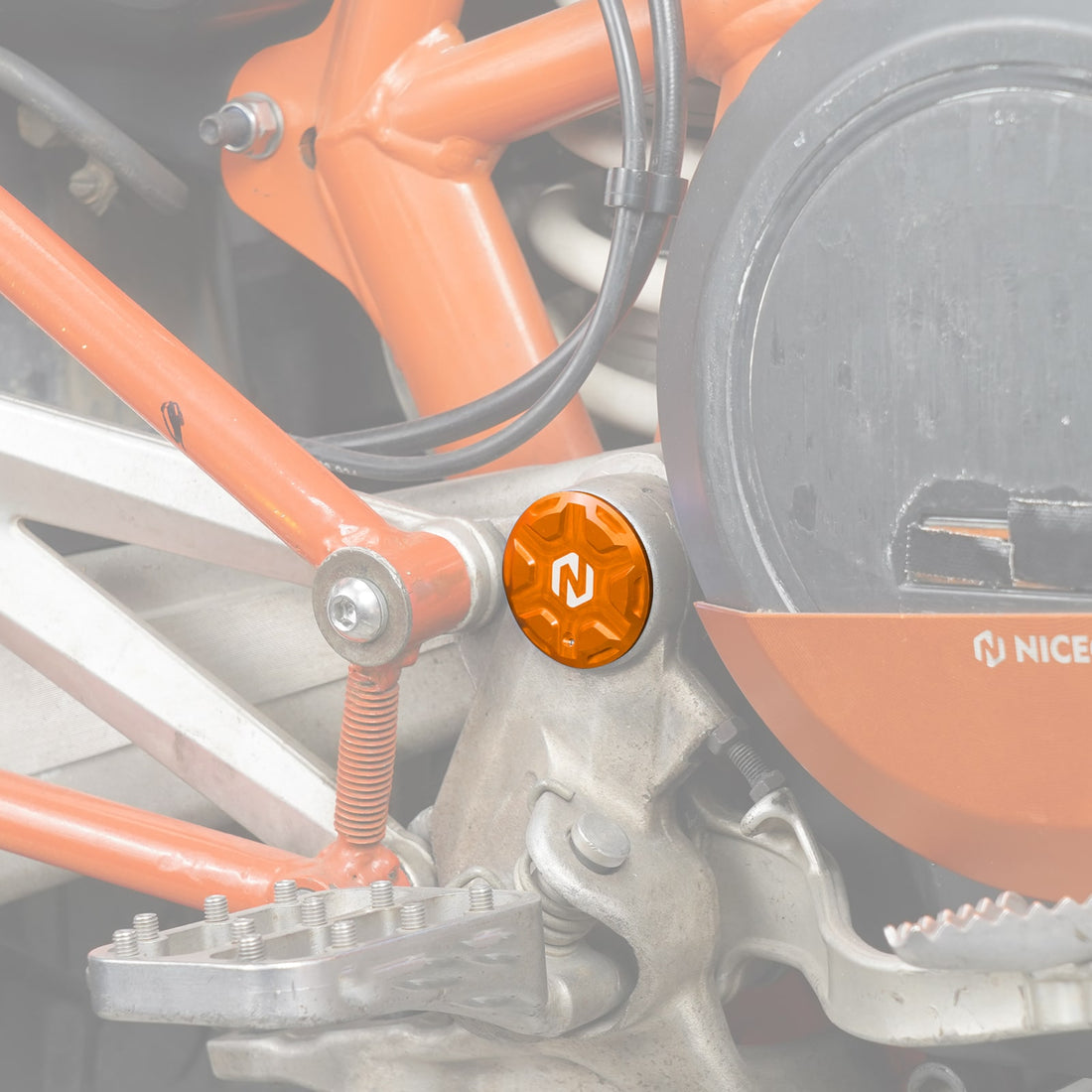 KTM 690 ENDURO SMC R Swingarm Pivot Hole Plugs Covers 2008–2025