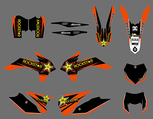 Full Graphics Background Decal Stickers For KTM EXC/XC-W/XCF-W 2014-20