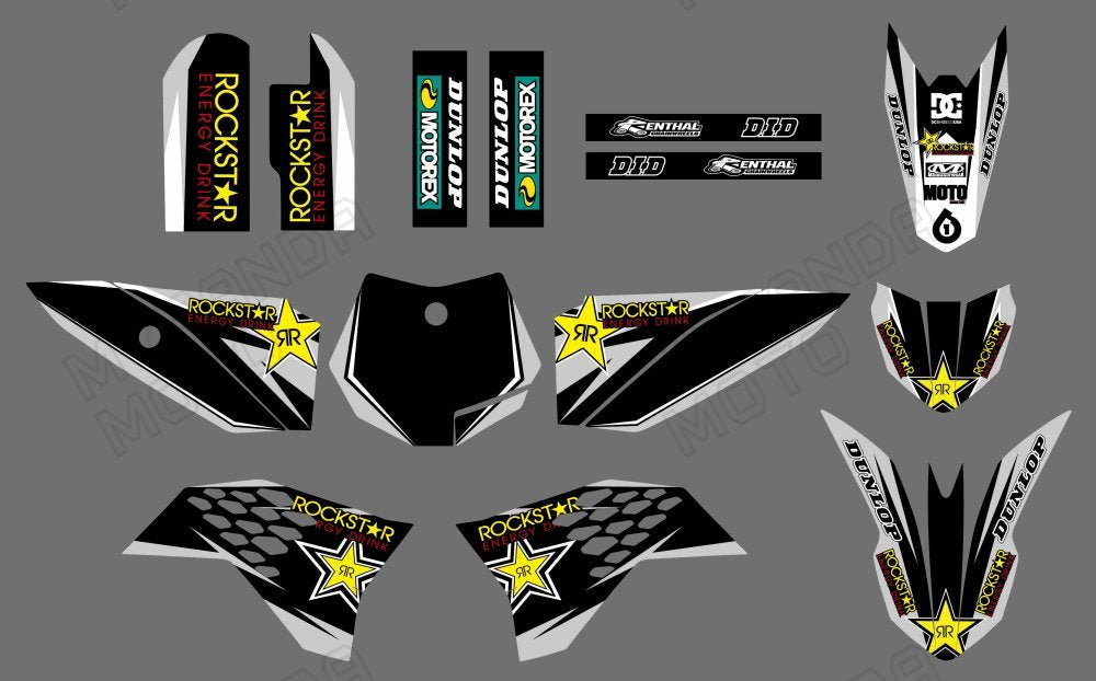 Motorcycle Graphic Decals Sticker Kit For KTM SX50 2009-2015