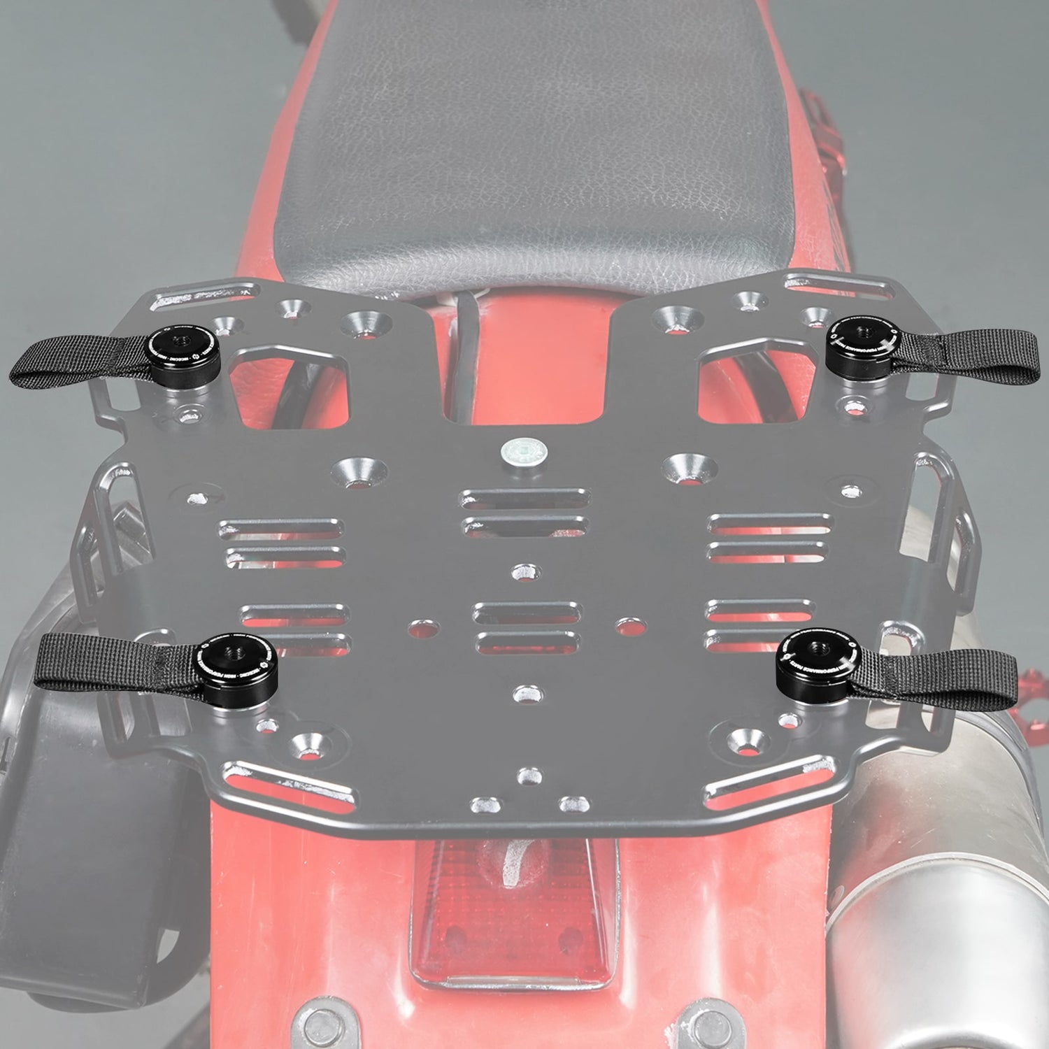 Rear Luggage Rack Loops Kit For Motorcycle Panniers / Drypacks