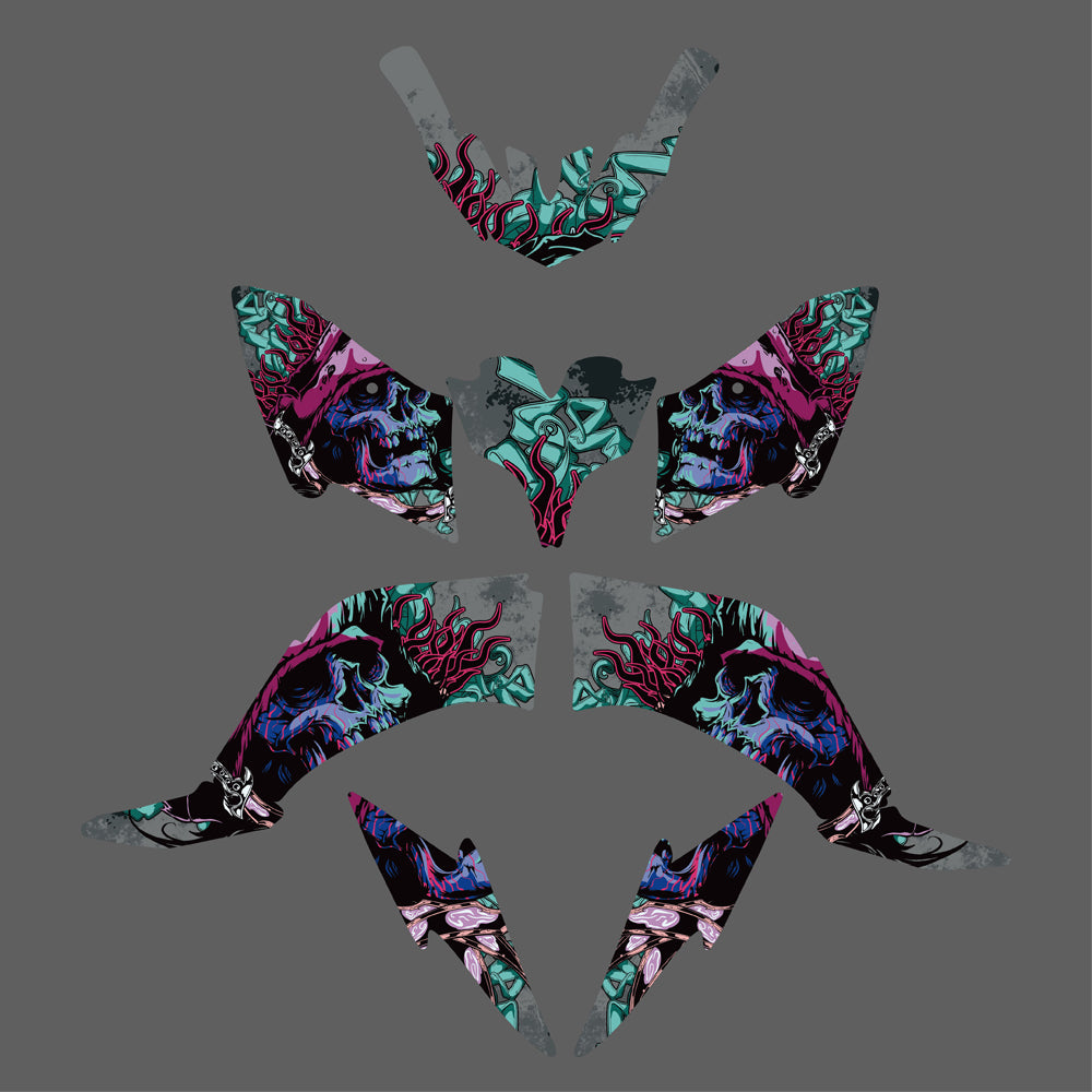 ATV Graphics Decals Kit For Yamaha Raptor 125 250 YFM125R YFM250R 2008