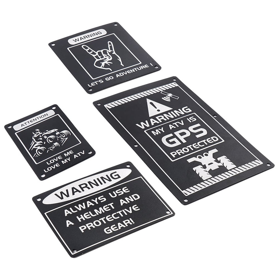 Fender Warning Tags Sticker Badges Plates For Yamaha Raptor 700