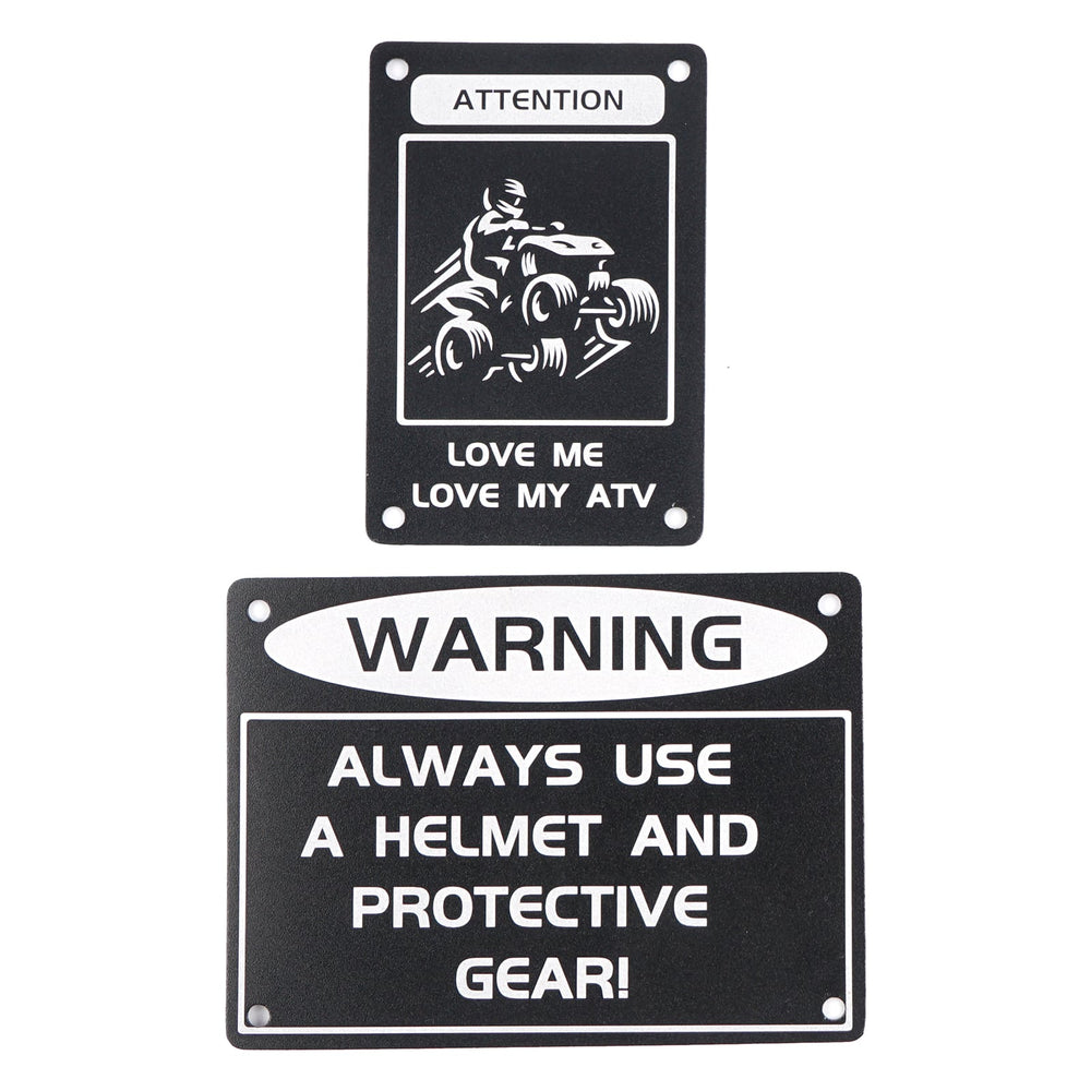 Fender Warning Tags Sticker Badges Plates For Yamaha Raptor 700