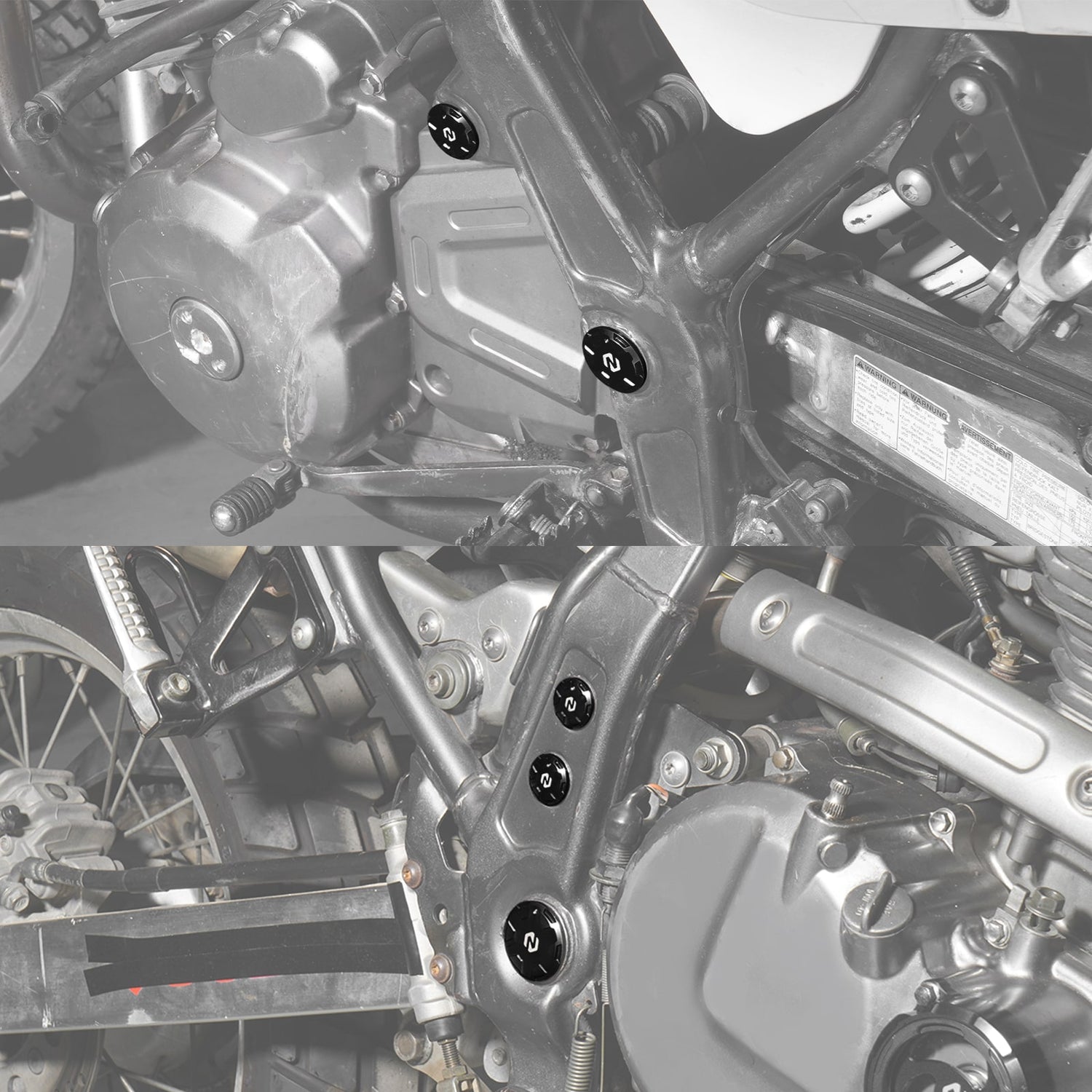 Suzuki DR650 S SE Swingarm Pivot Shaft Hole Block Caps Plugs