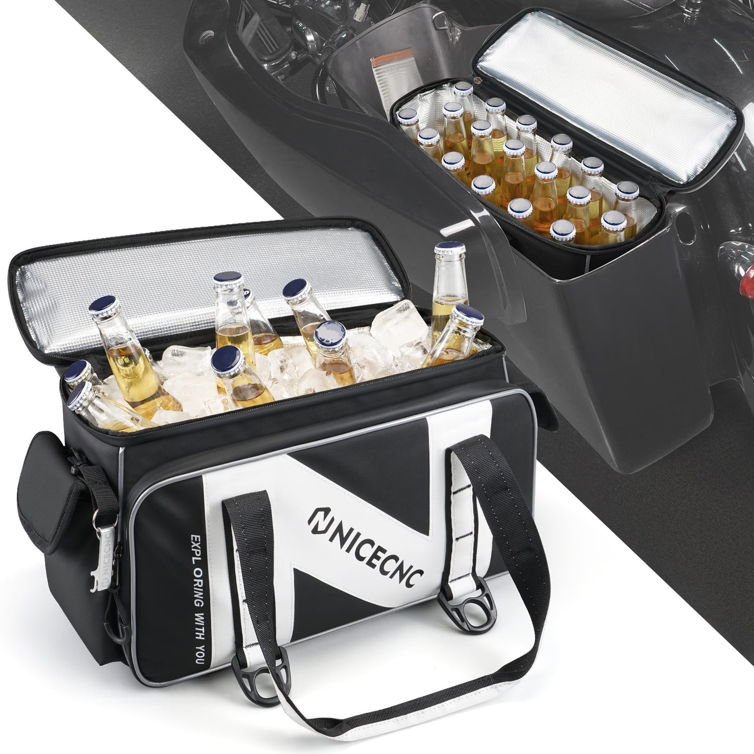 Universal Motorcycle Saddle bag Cooler for Outdoor Camping