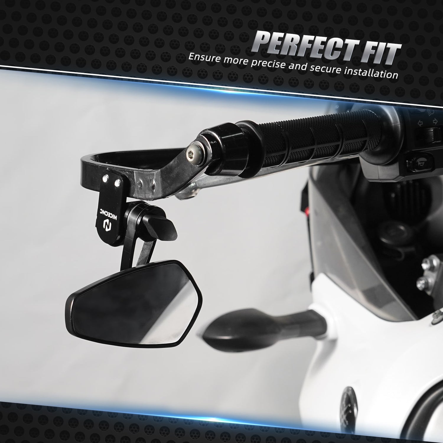 Quick Flip Arrow Folding Mirrors for Motorcycle Hand Guard