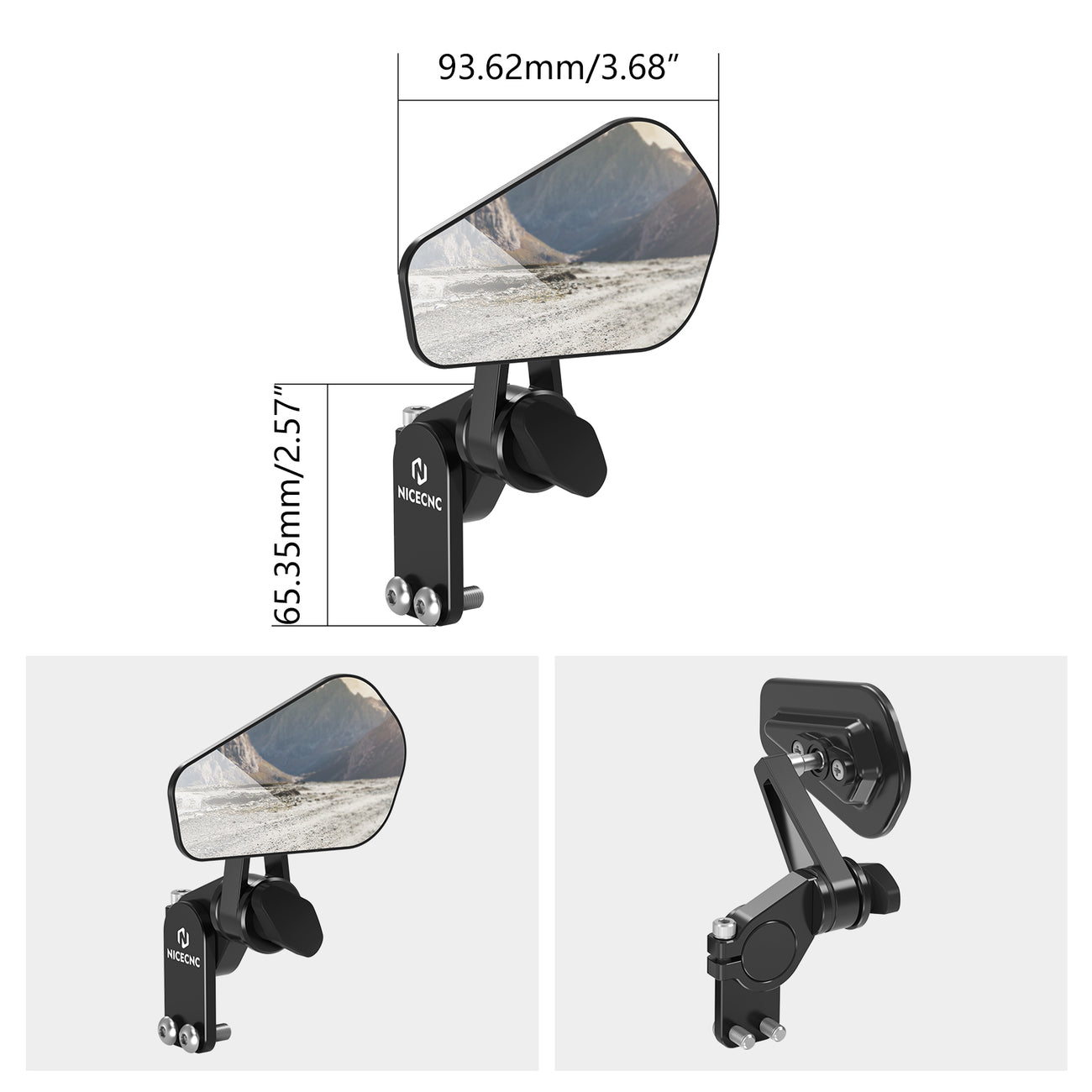 Quick Flip Arrow Folding Mirrors for Motorcycle Hand Guard