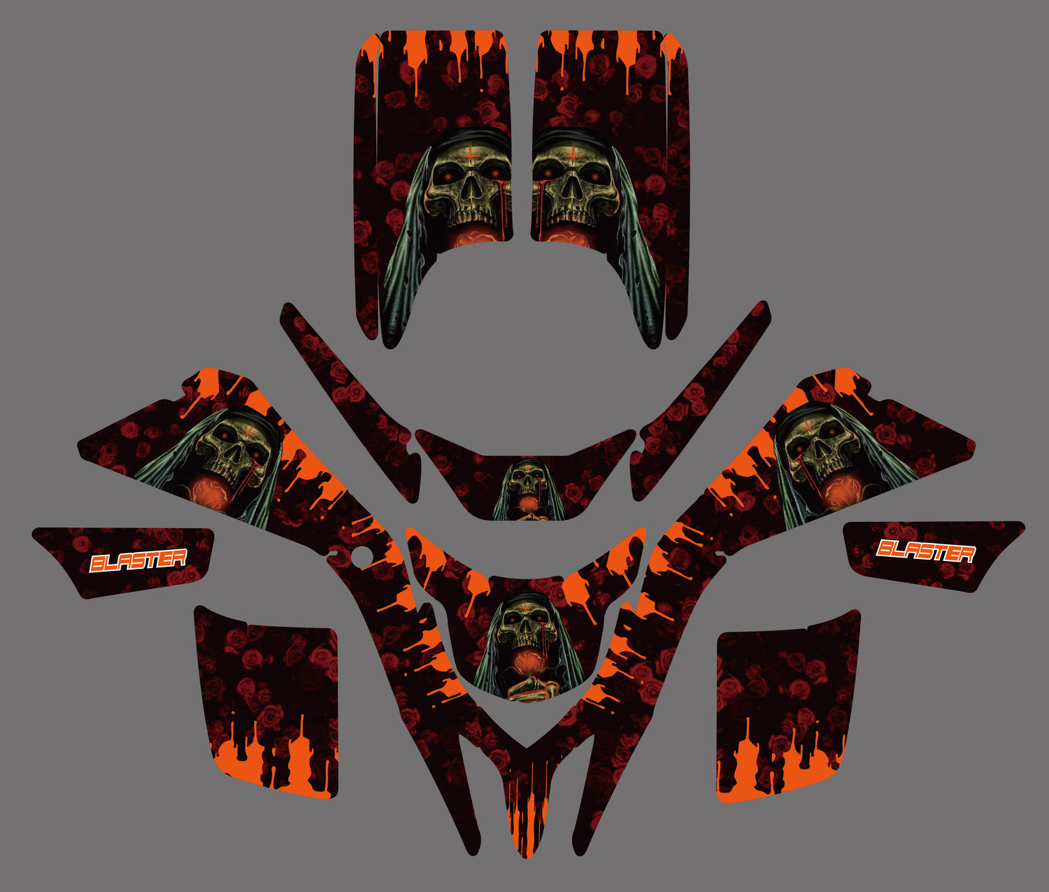 New Style ATV Graphics Kit for YAMAHA BLASTER 200 1988-2006