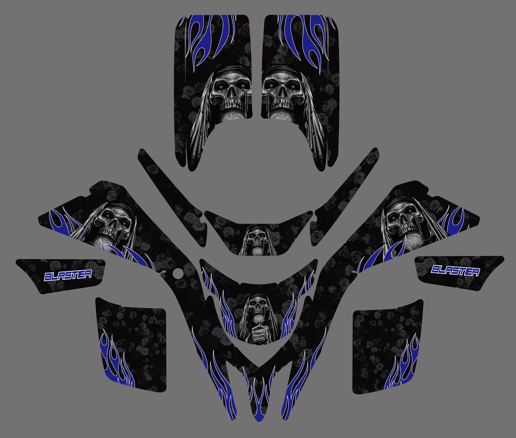 New Style ATV Graphics Kit for YAMAHA BLASTER 200 1988-2006