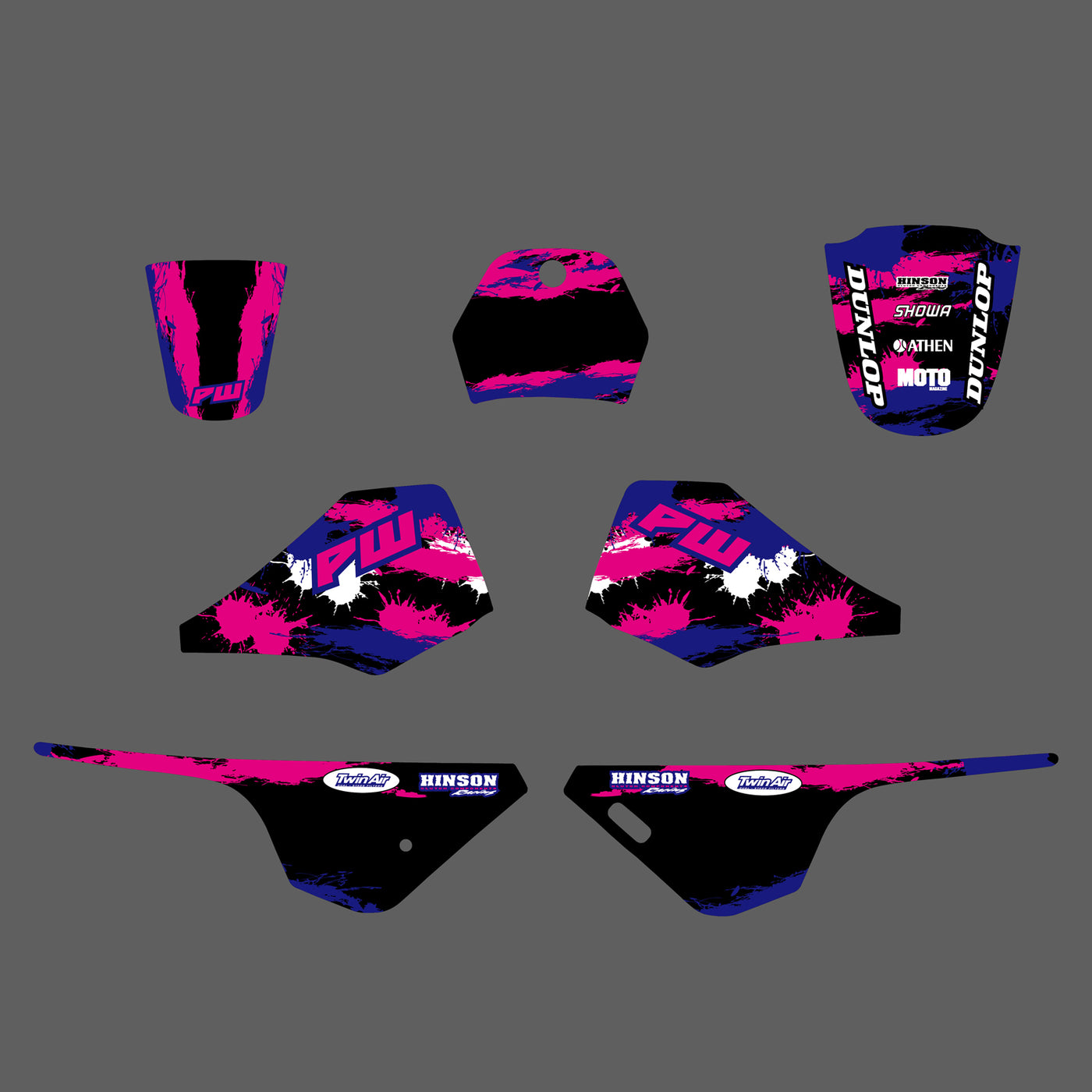 Graphics Kit MX Decals Stickers For Yamaha PW80 1983-2006