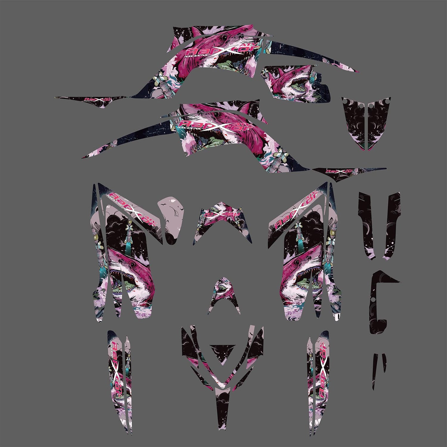 Full Graphics Sticker Decal For YAMAHA RAPTOR 700 2013-2023