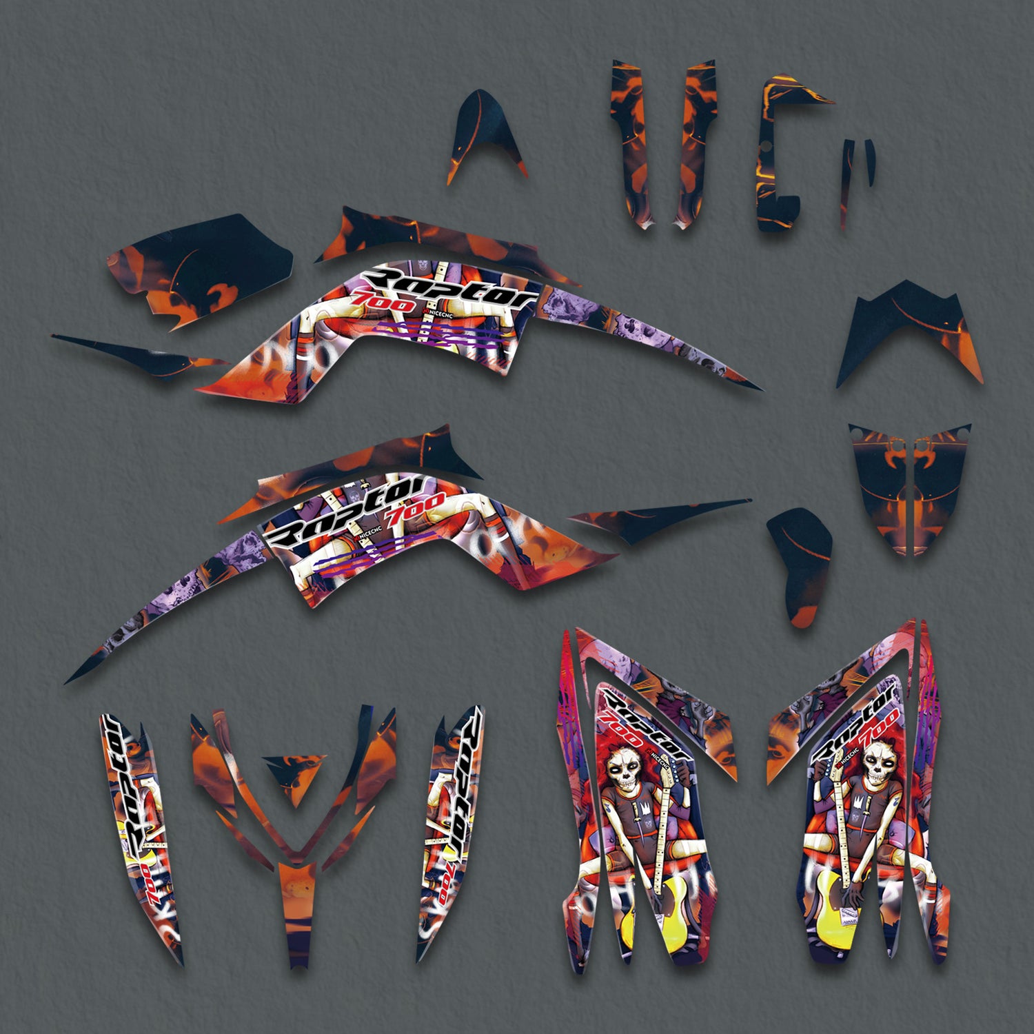 ATV Decals Full Graphics For YAMAHA RAPTOR700 2013-2023