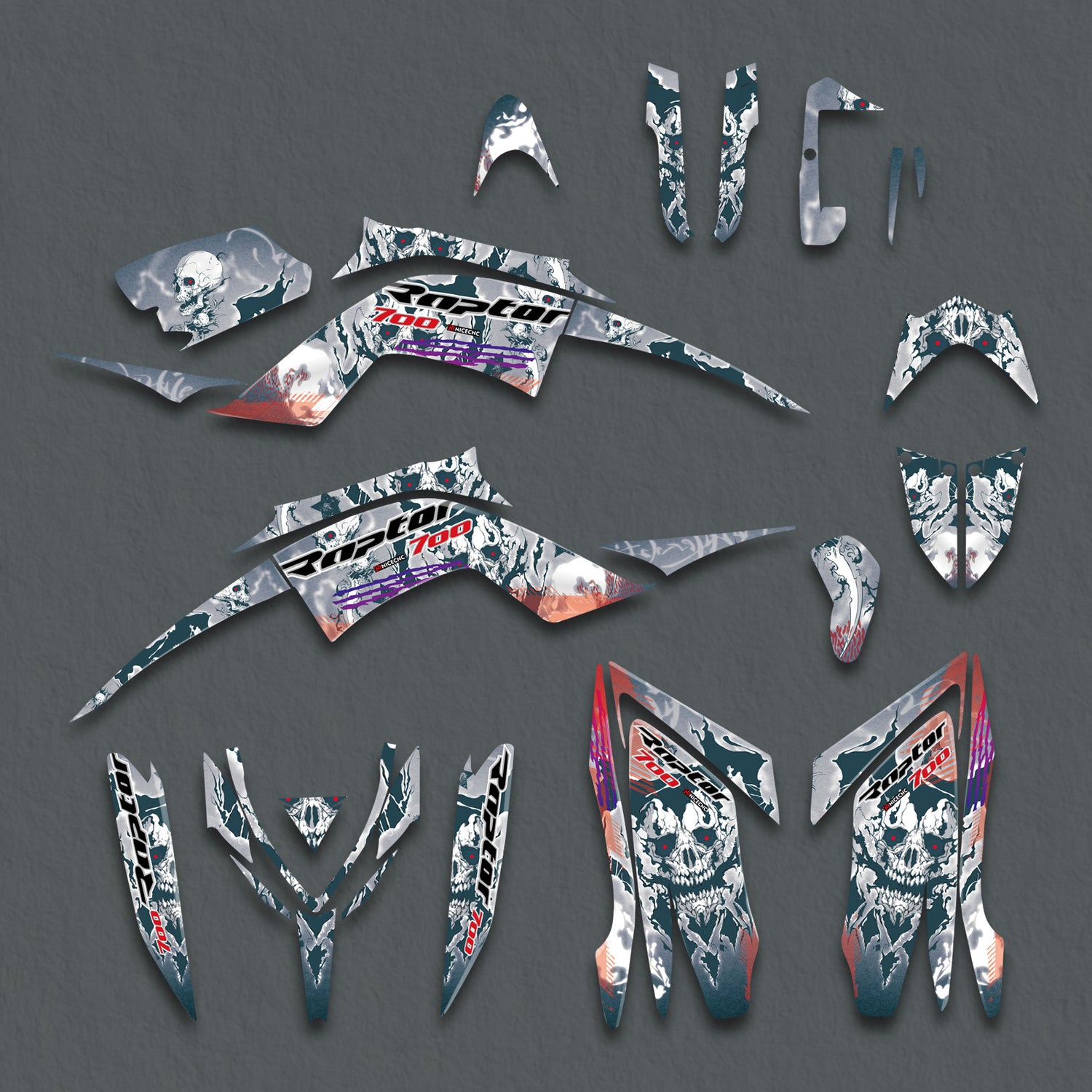 ATV Decals Full Graphics For YAMAHA RAPTOR700 2013-2023