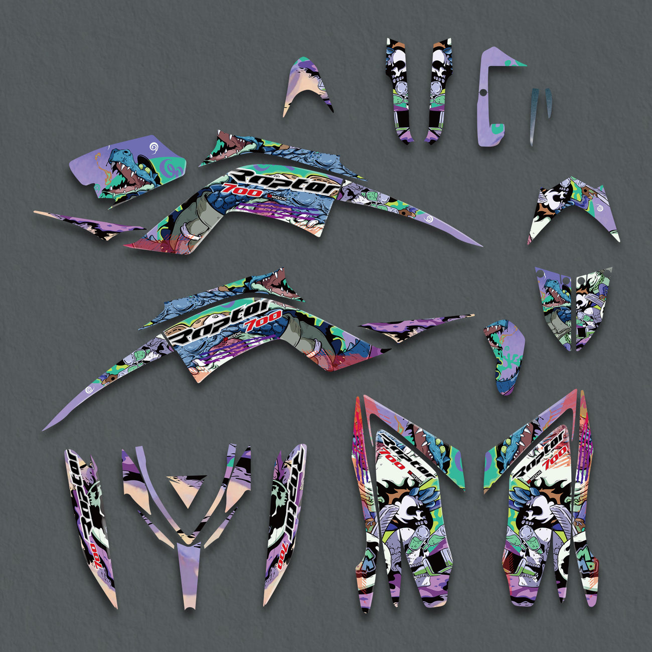 ATV Decals Full Graphics For YAMAHA RAPTOR700 2013-2023