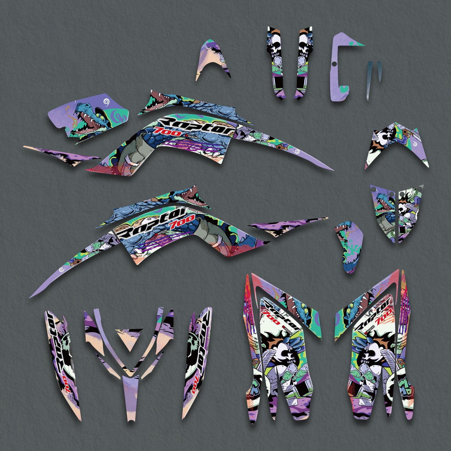 ATV Decals Full Graphics For YAMAHA RAPTOR700 2013-2023