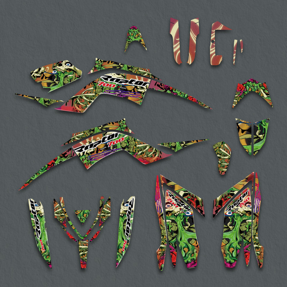 ATV Decals Full Graphics For YAMAHA RAPTOR 700 2013-2023