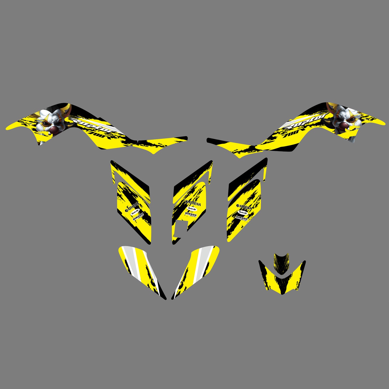 ATV Decals Fender Stickers Kit For Yamaha Raptor 700 2006-2012