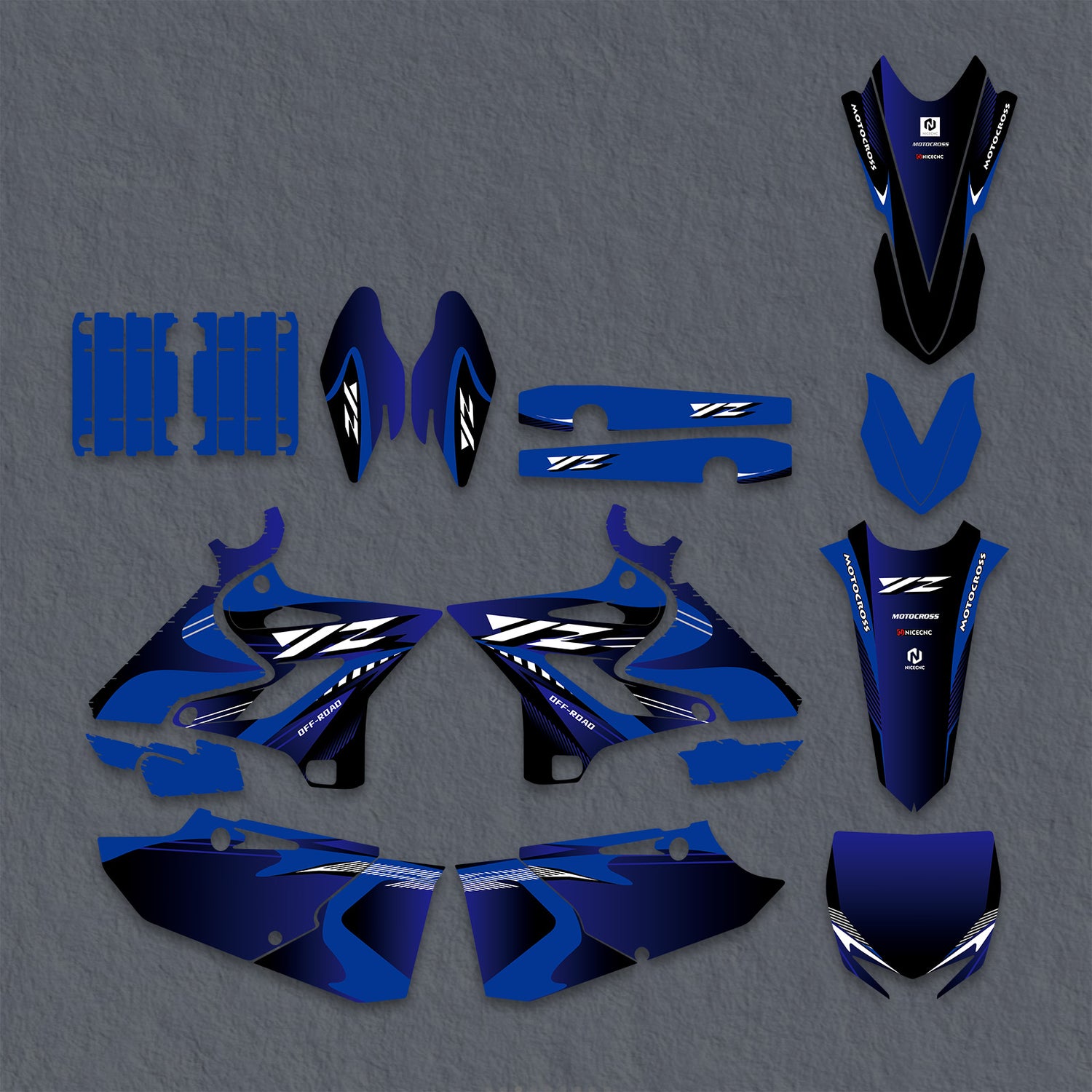 Motorcycle Full Graphics Decals Stickers Kit For Yamaha YZ125 YZ250 20
