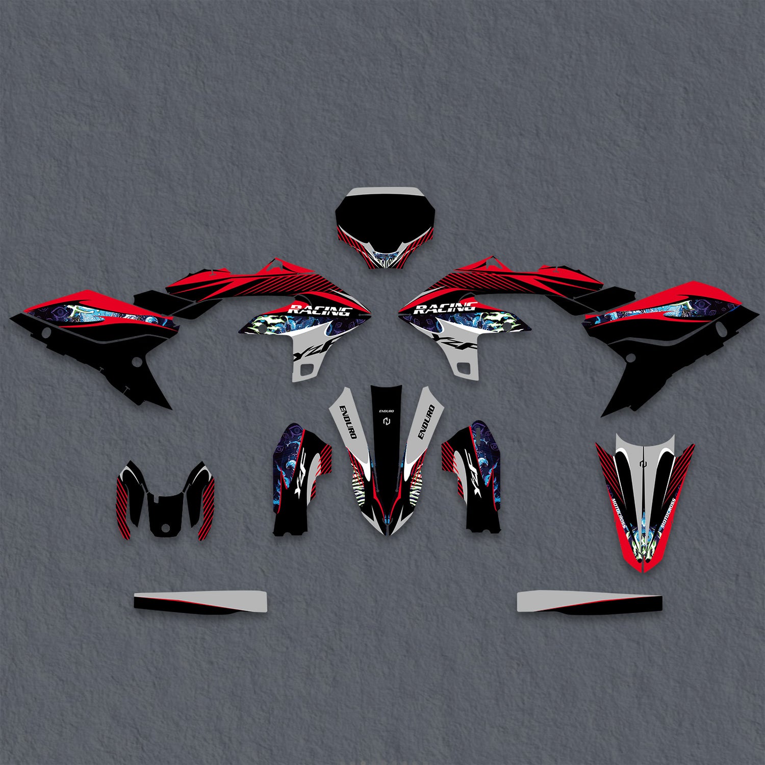 Full Graphics Decals Stickers Kit For Yamaha YZ250F YZ450F 2023-2024