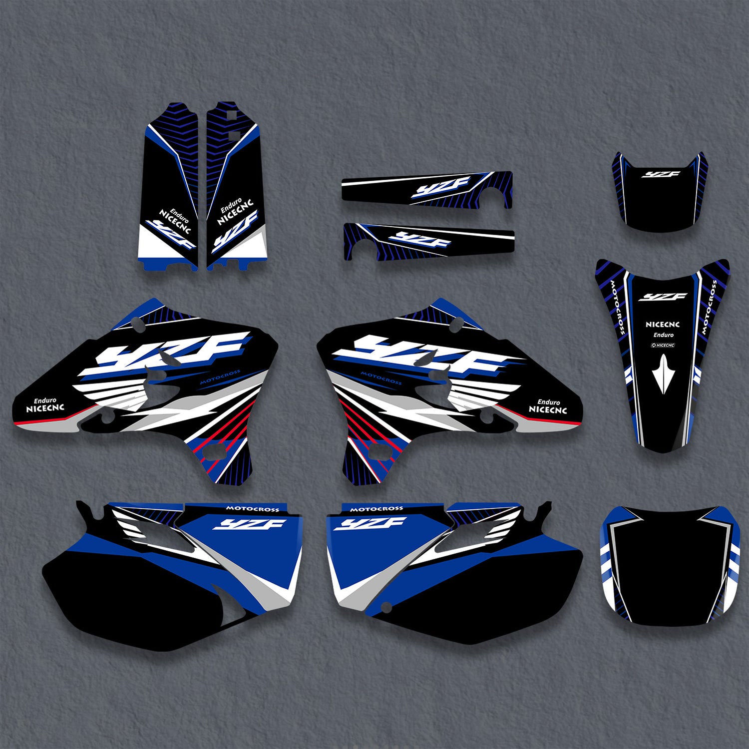 Motorcycle Full Graphics Decals Stickers Set For YAMAHA YZ250F / YZ450