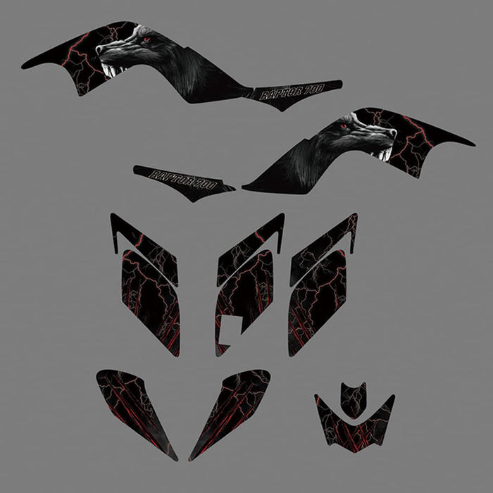 Full Decal Sticker Graphics Background Kits For Yamaha Raptor 700