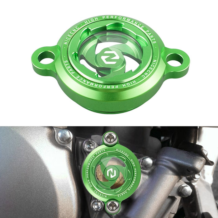 Transparent Oil Filter Cap For Kawasaki | Motorcycle Engine Parts