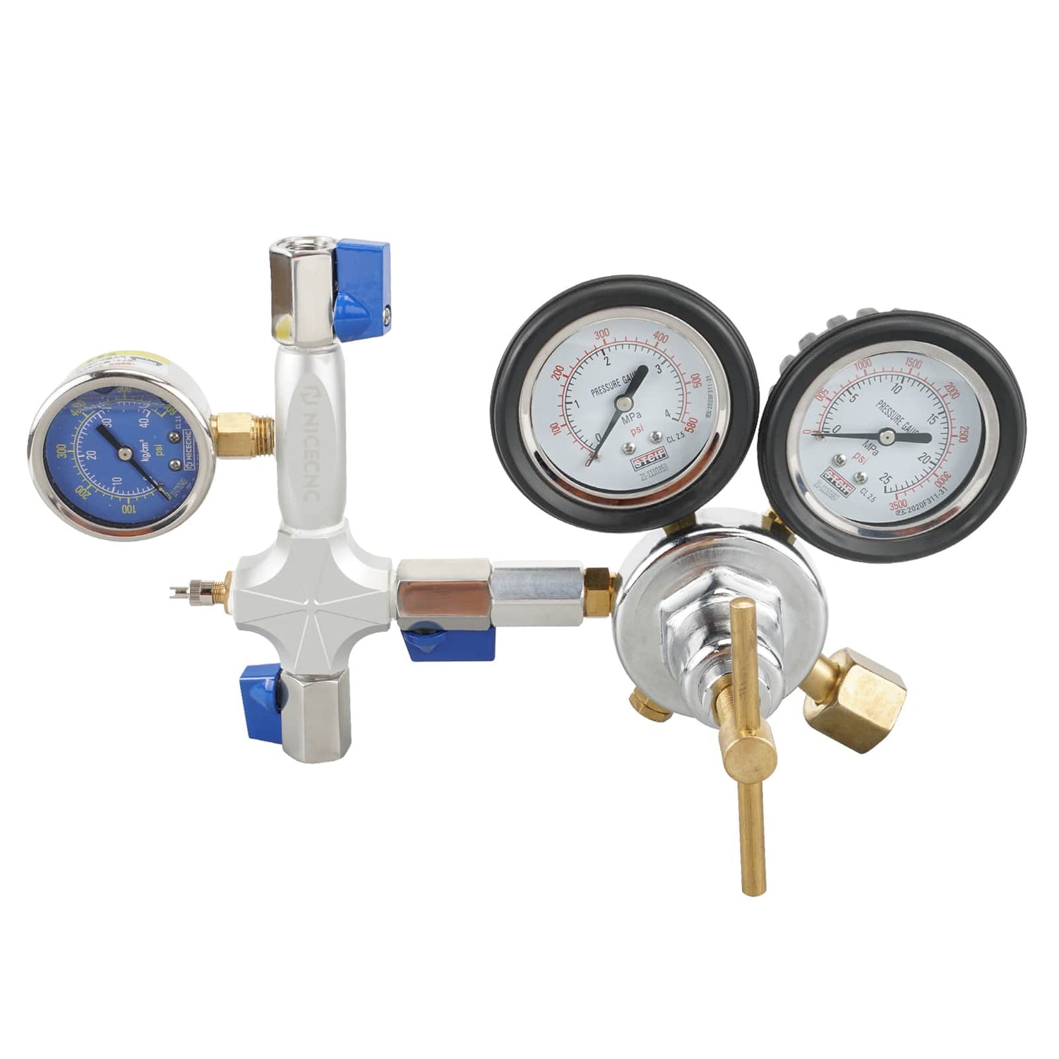 400PSI-Dual 8' Hose Nitrogen Regulator Shock Fill Tool Kit