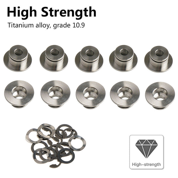 6 Sets Alloy Brake Disc Bobbins & Circlip 4.5-5.2MM